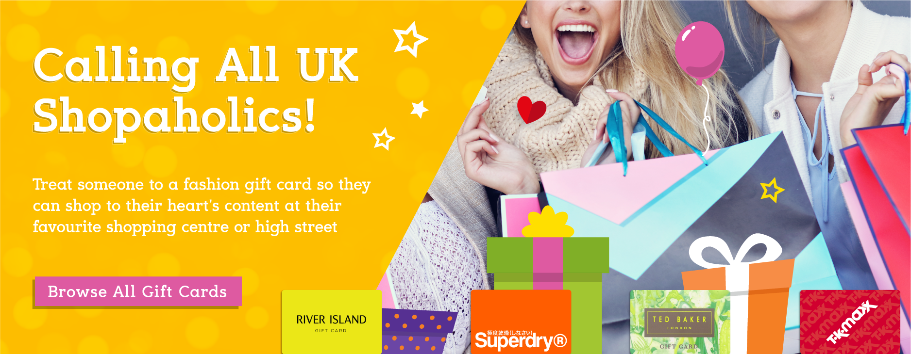 Gift Cards & Gift Vouchers | 180+ UK Gift Cards | Buy Online