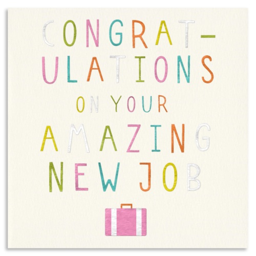Congratulations On Your New Job Card Greeting Card| Buy Online